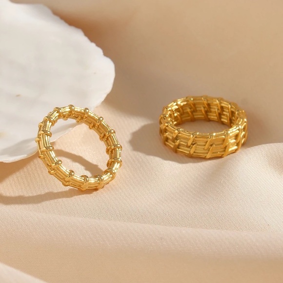 Qoreank | Jewelry | Rattan Gold Ring | Poshmark